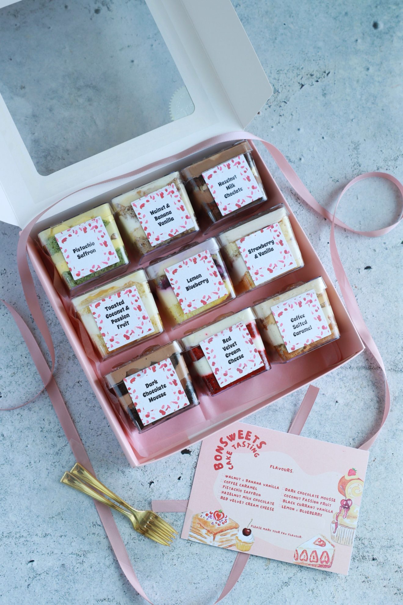 Wedding cake tasting box – Bonsweets